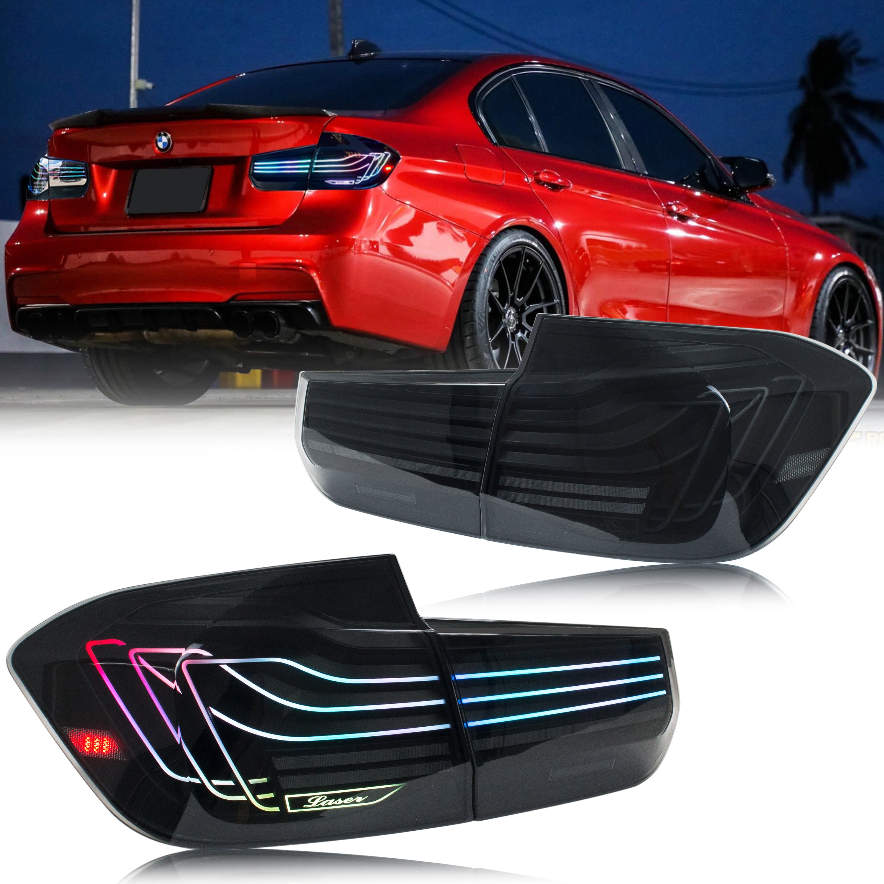 inginuity time LED RGB Tail Lights For BMW F30 M3 3 Seires 2012-2018 W ...