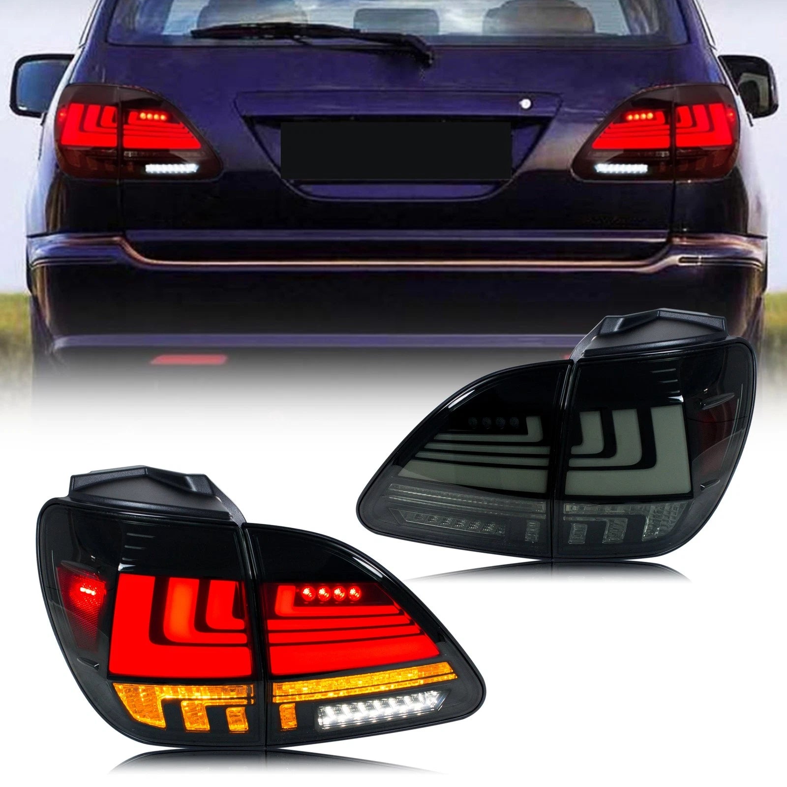 inginuity time LED Tail Lights for Lexus RX300 1999-2003 Start-up Anim ...