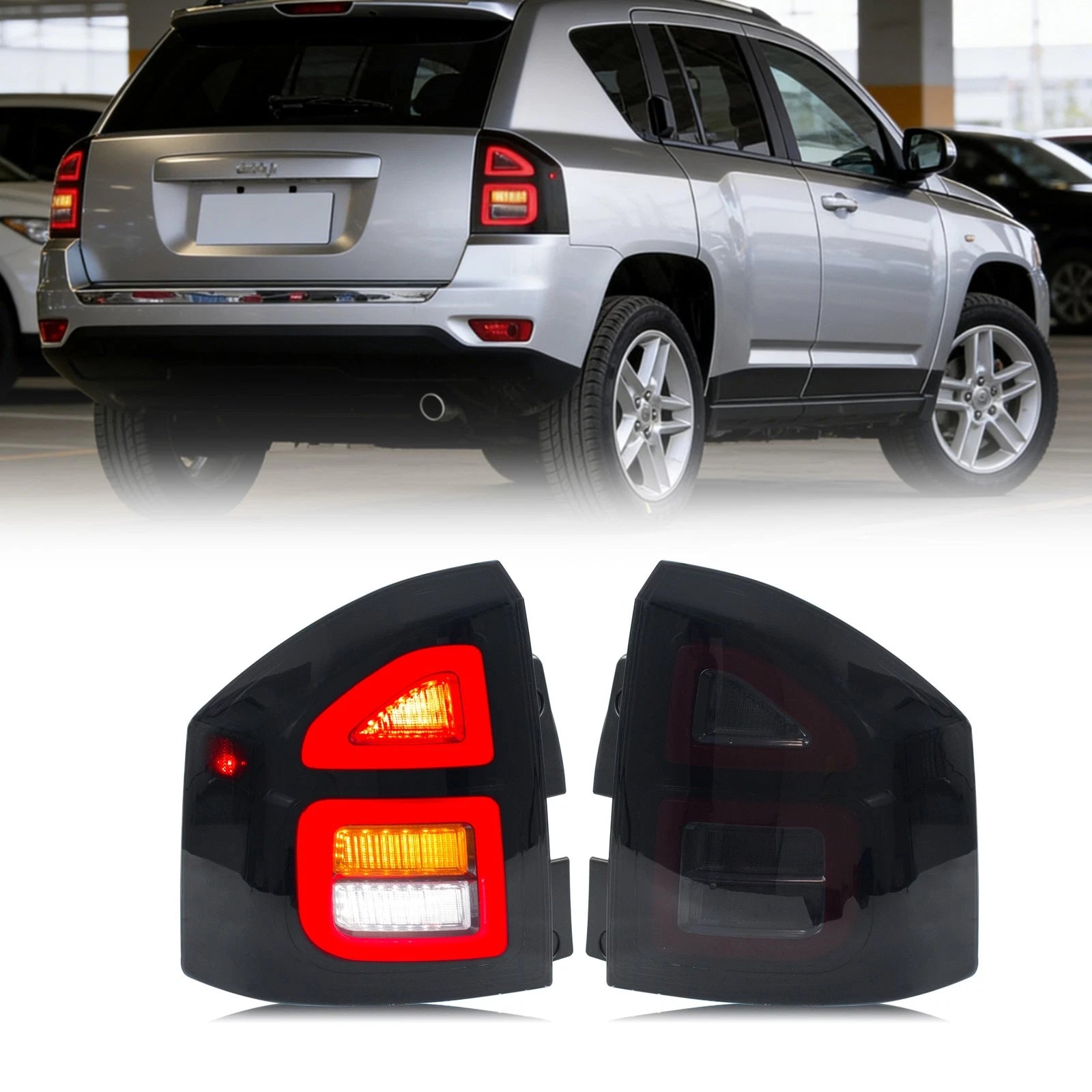 inginuity time LED Tail Lights for Jeep Compass 2007-2017 Sport Latitu ...