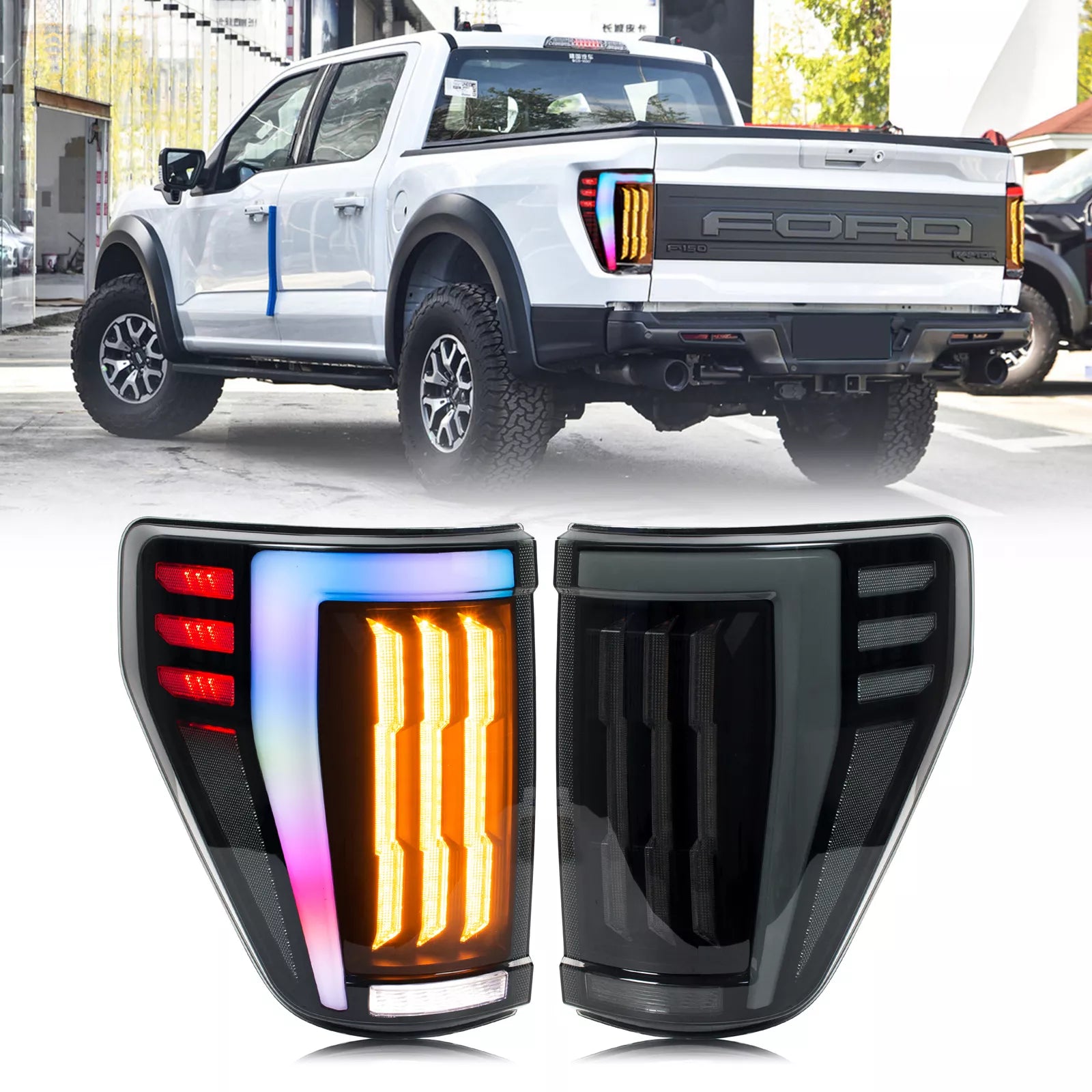 inginuity time LED RGB Tail Lights for Ford F-150 F150 P702 14th Gen X ...
