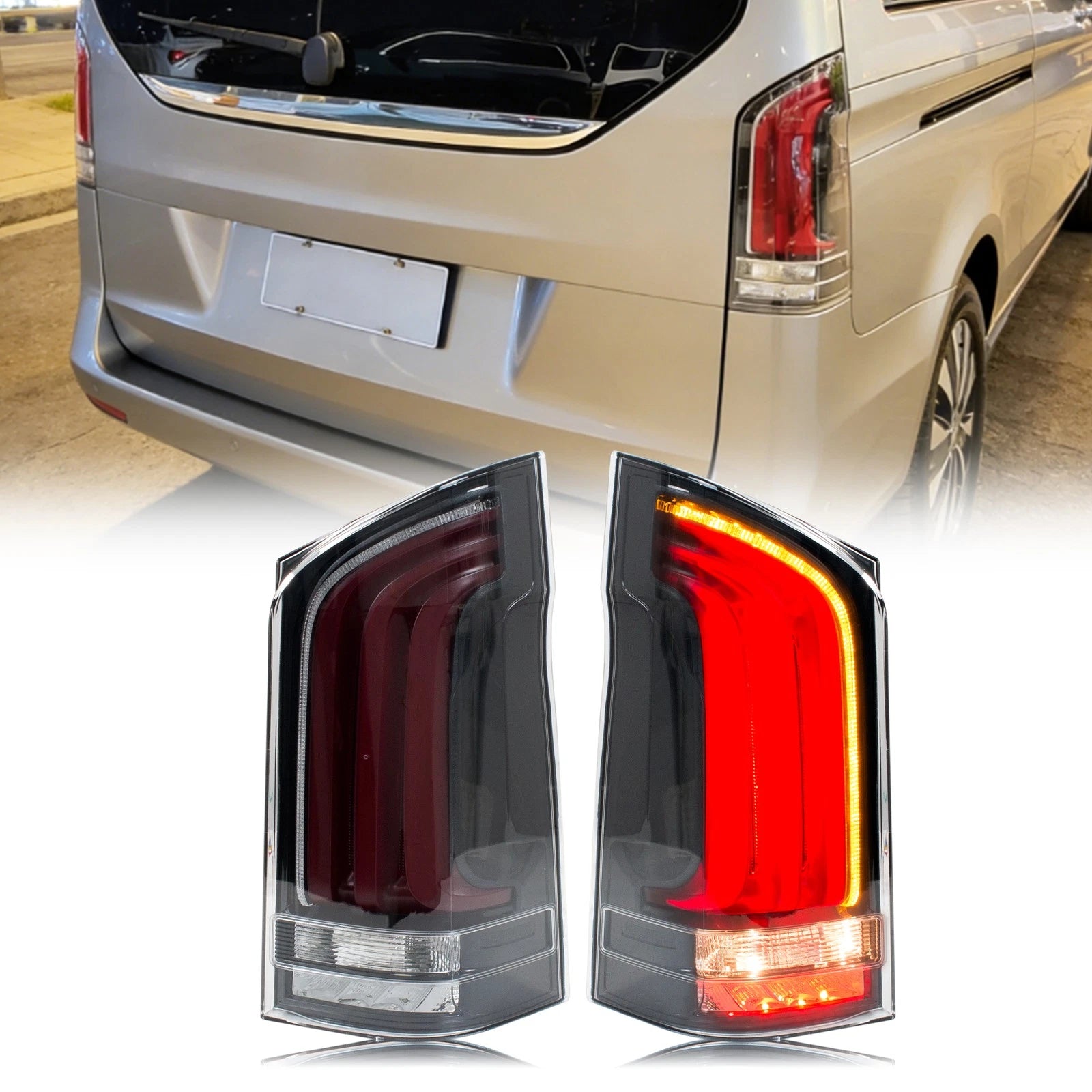inginuity time LED Tail Lights for Mercedes Benz V-Class Metris Vito W ...