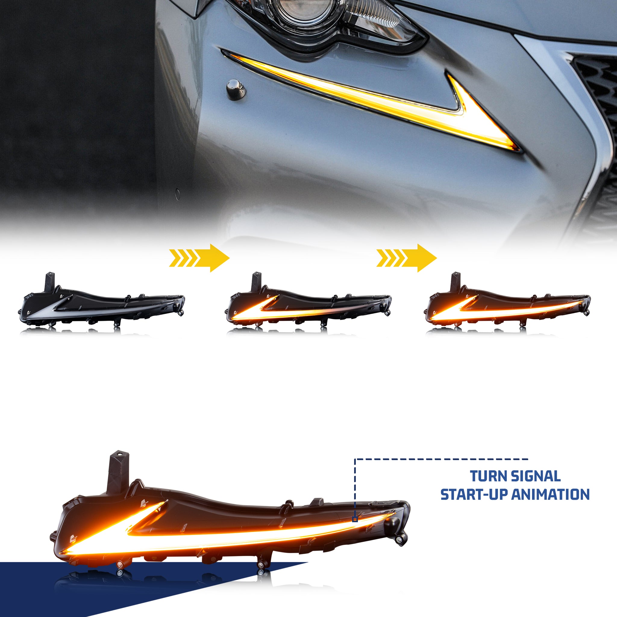 Blue Dot Tail Light Inginuity Time RGB LED Dazzel Daytime Running Light ...