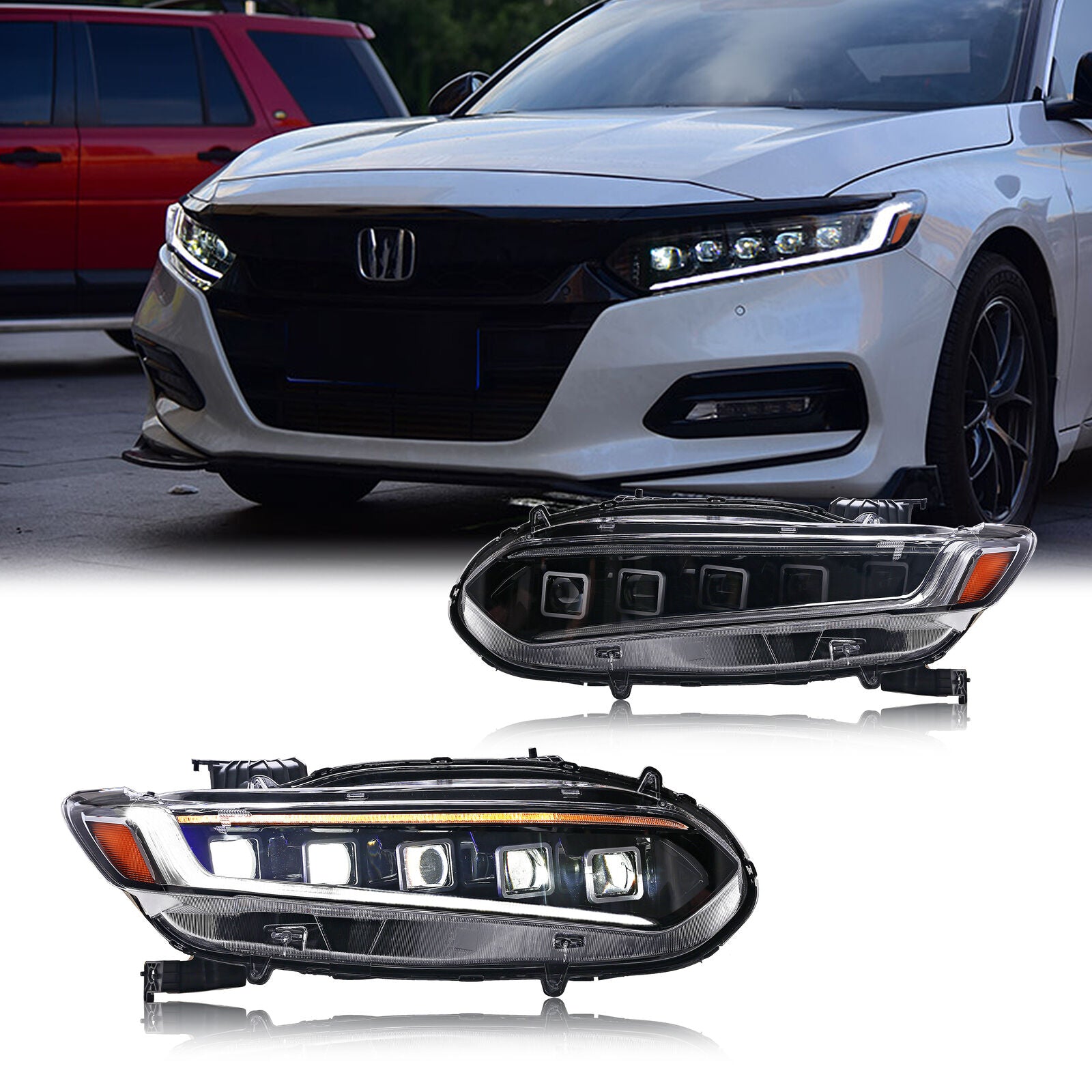 inginuity time LED Bugatti Headlights for Honda Accord 10th Gen 2018-2 ...