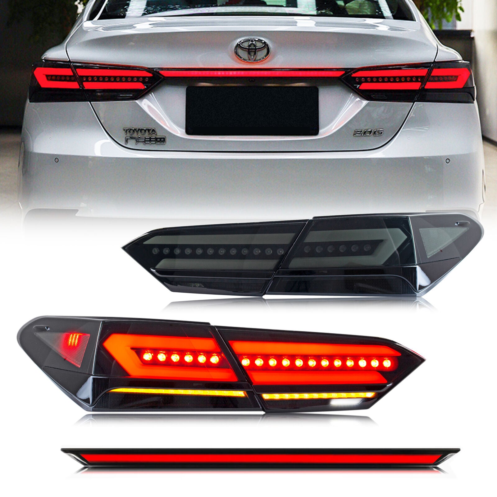 inginuity time LED Audi Tail Lights & Trunk Lamp for Toyota 8th GEN Ca ...
